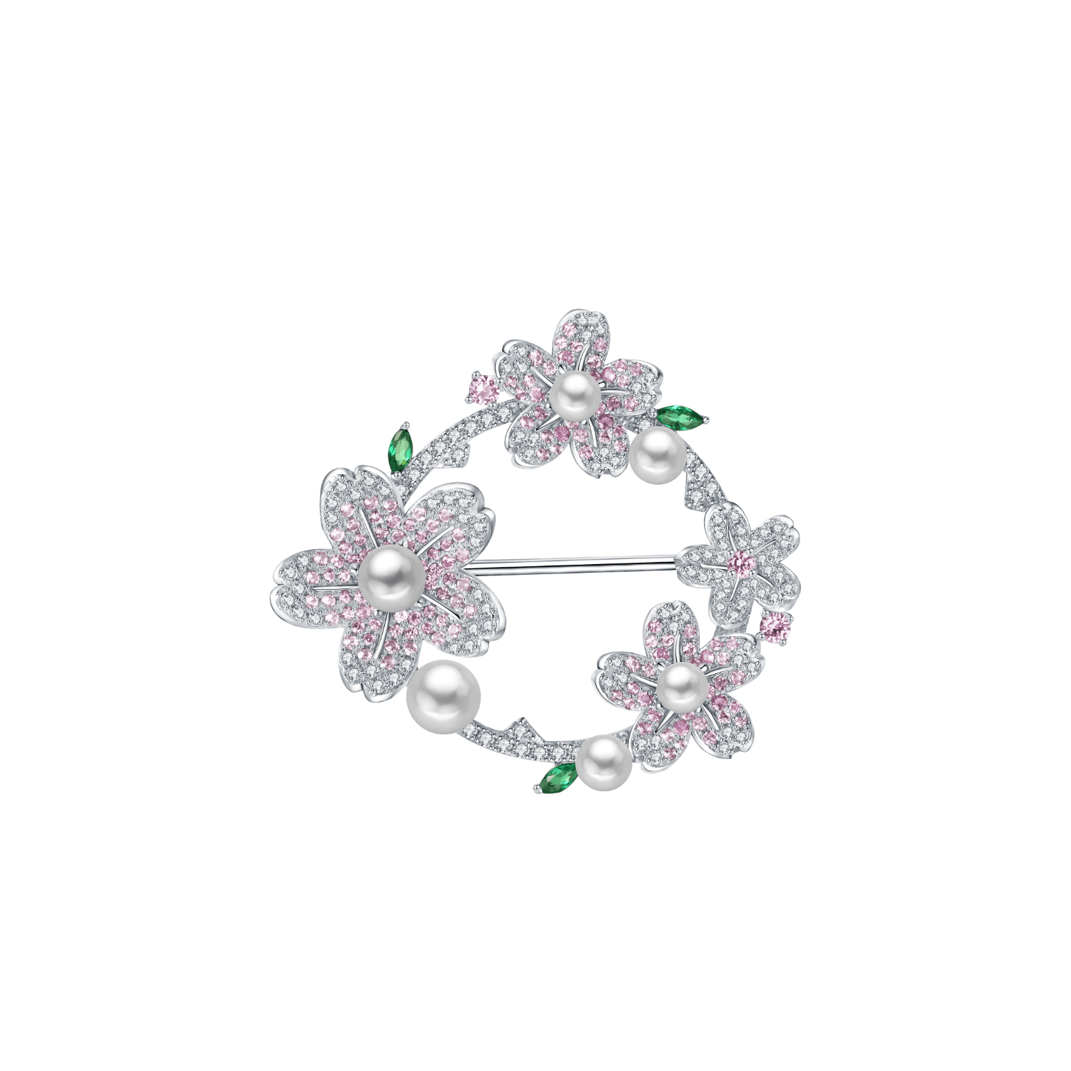 Cherry Blossom Pave Brooch