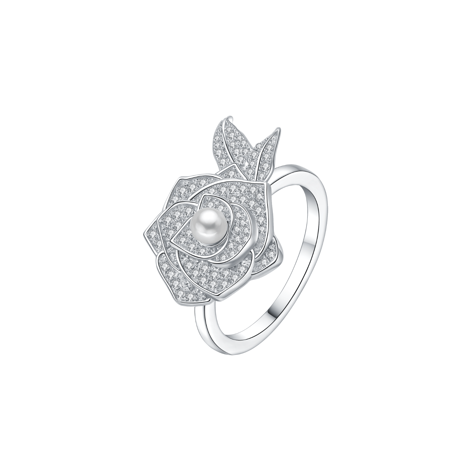 Rose Pave Ring