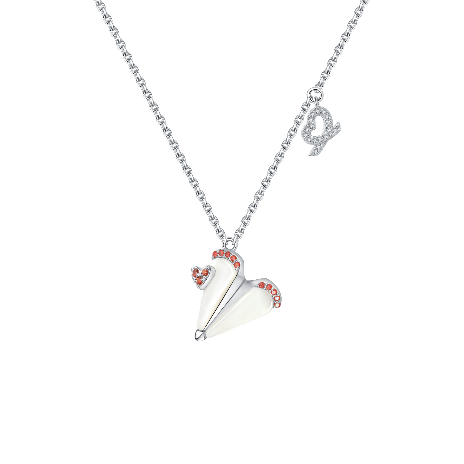 Paper Plane Pendant Necklace